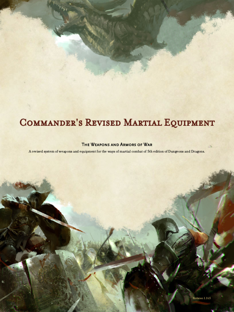 Commander's Revised Martial Equipment | PDF