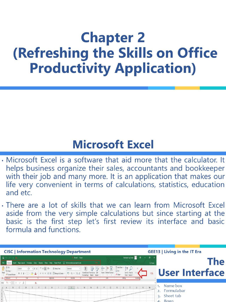 Chapter 2 MS Excel | PDF