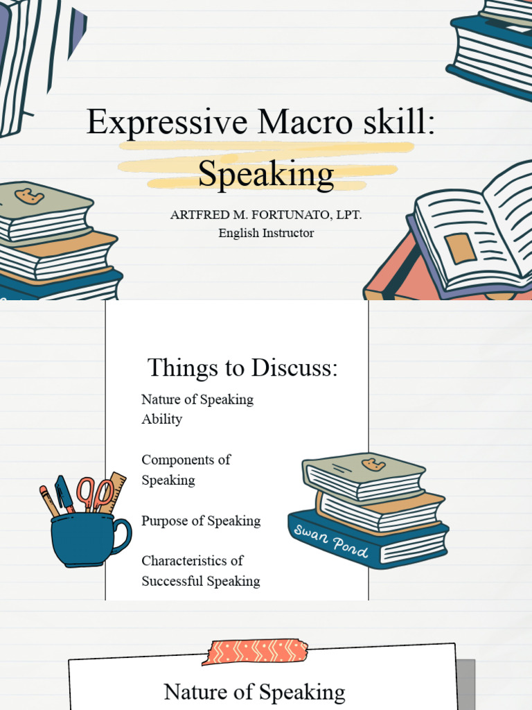 Expressive Macro Skill Speaking | PDF | Fluency | Communication