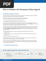 Pet Insurance Claim Submission Form | PDF | Medicine | Health Care