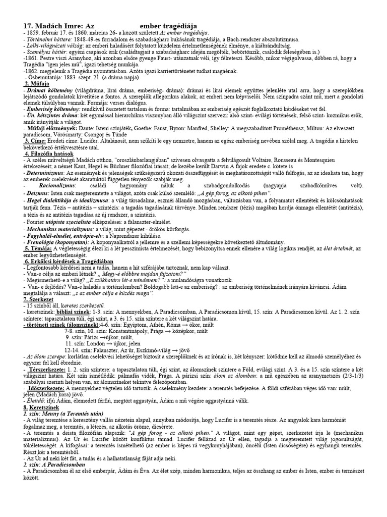 Madách Tétel | PDF