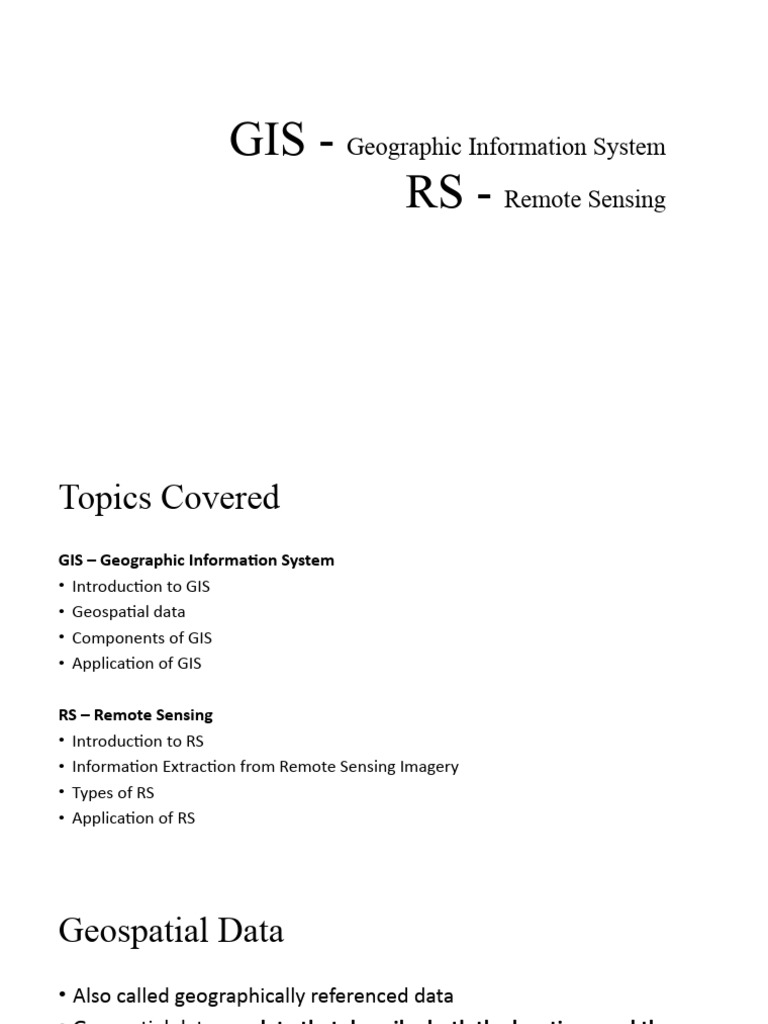 4 Gisrs | PDF | Geographic Information System | Remote Sensing