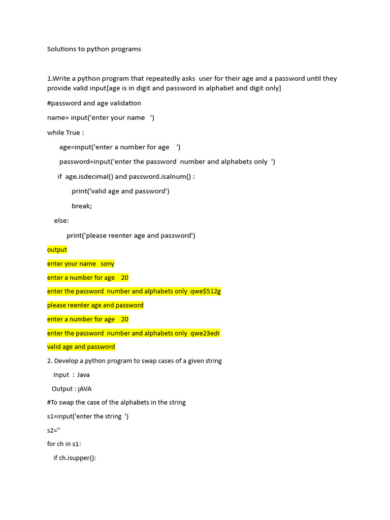 Solution Python Programs | PDF | Computer File | Filename