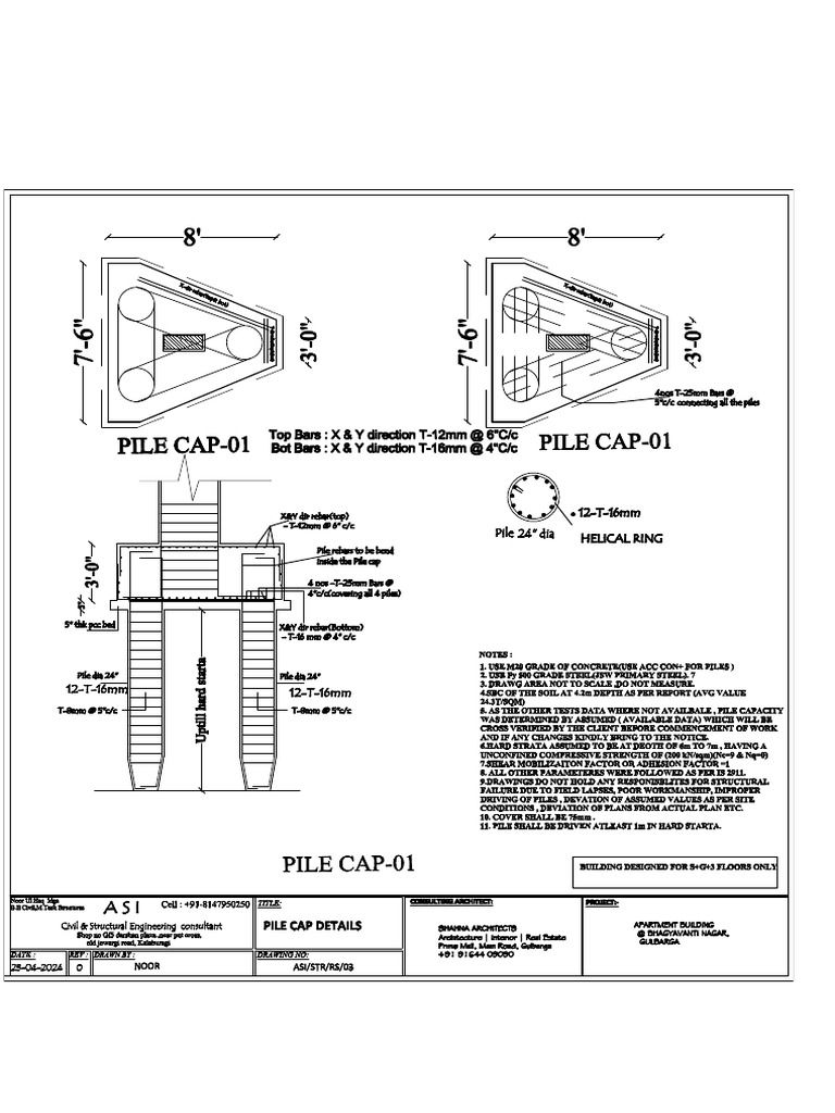 Pile Cap 1 | PDF