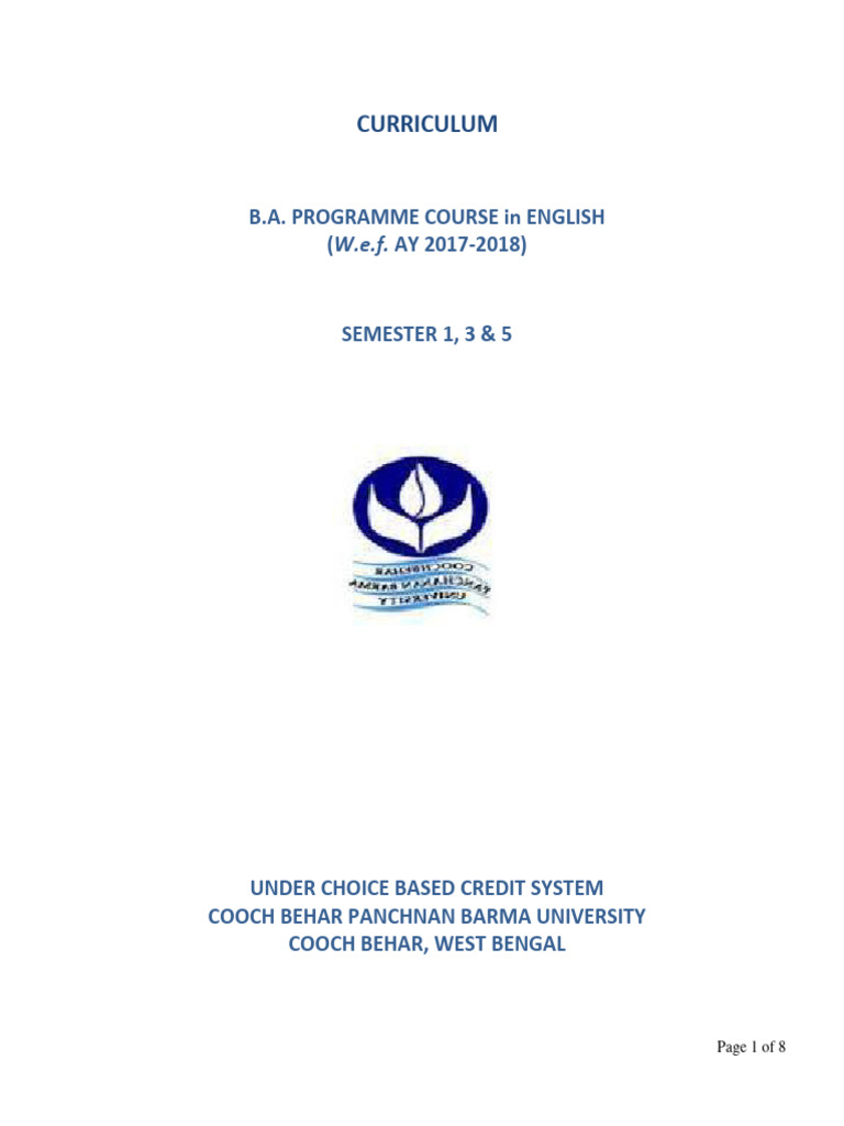 English - Cbcs - Prog Course-Sem 1, 3 & 5 | PDF | Multilingualism | Behavior