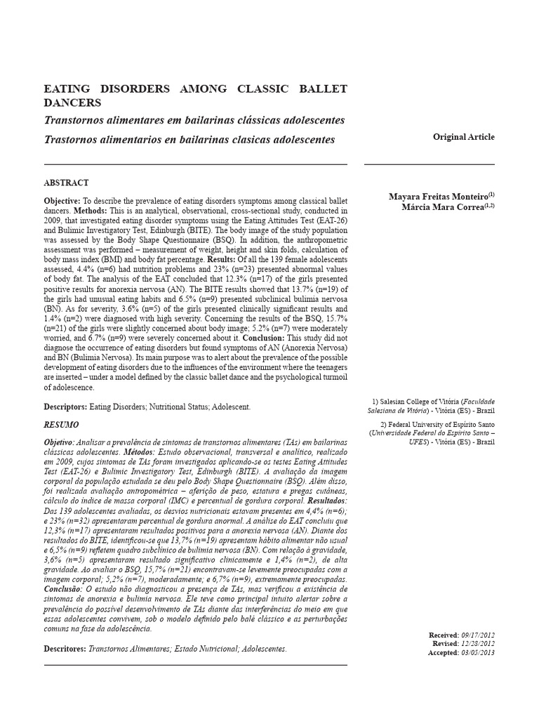 Admin, 12 Artigo - Ingles - Transtornos - Mayara | PDF | Bulimia Nervosa | Body Mass Index