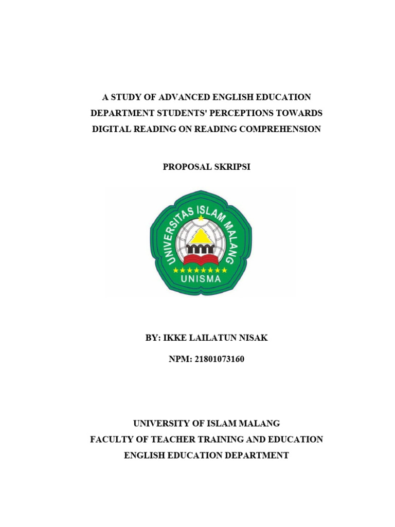 7C.Ikke Lailatun Nisak.Proposal | PDF | Reading Comprehension | English ...