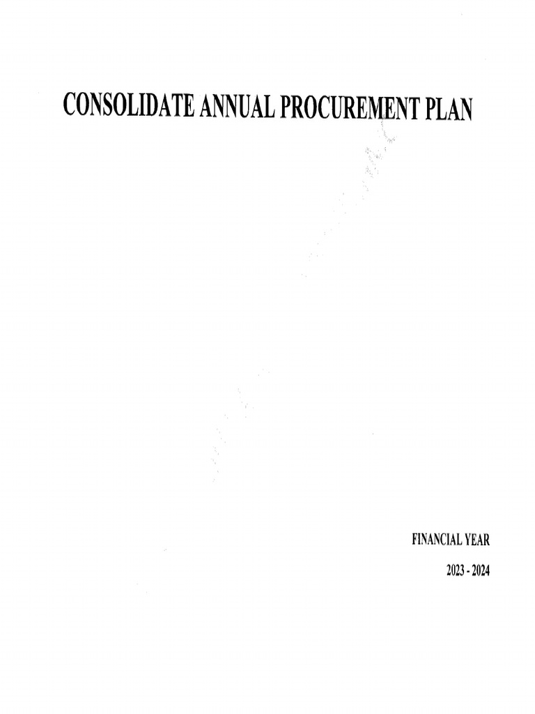 Annual Procurement Plan Fy 23 24 Rotated | PDF