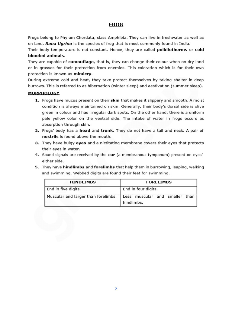 Bio - Structural Organization in Animals Frog | PDF | Human Digestive System | Heart