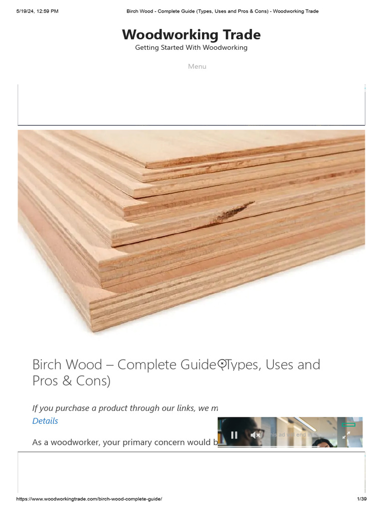 Birch Wood - Complete Guide (Types, Uses and Pros & Cons) - Woodworking ...