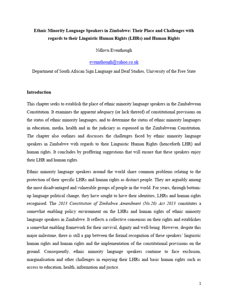 Ndlovu 2020 | PDF | Language Interpretation | Zimbabwe