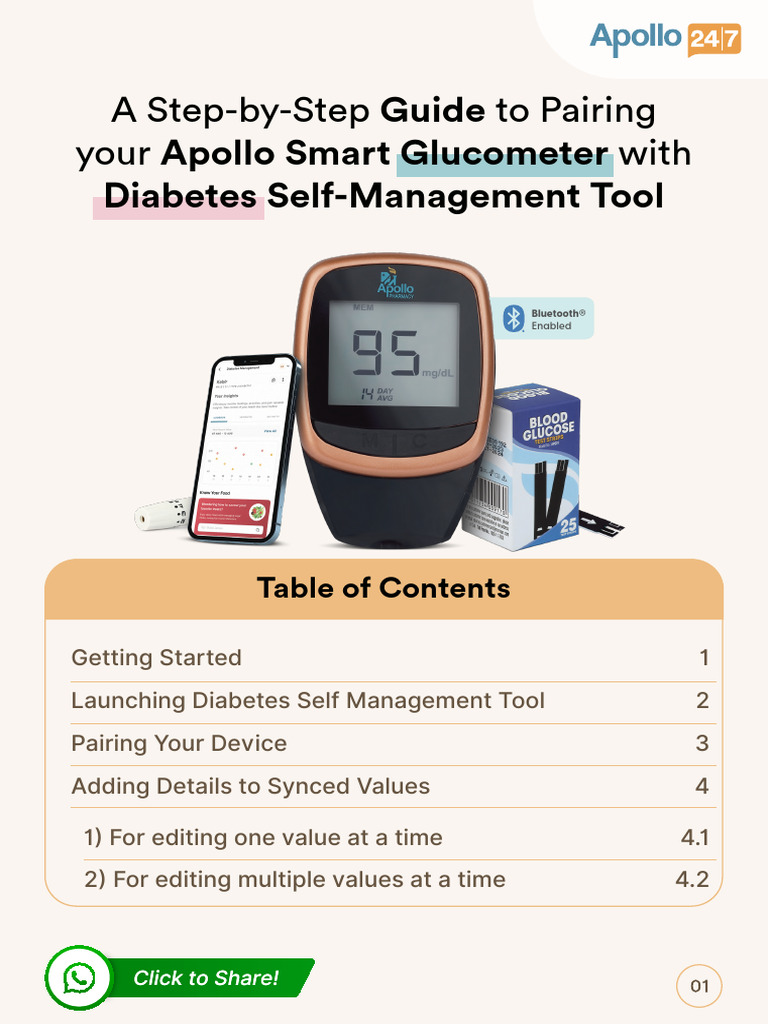 Apollo Smart Glucometer PairingGuide | PDF | Bluetooth | Computing