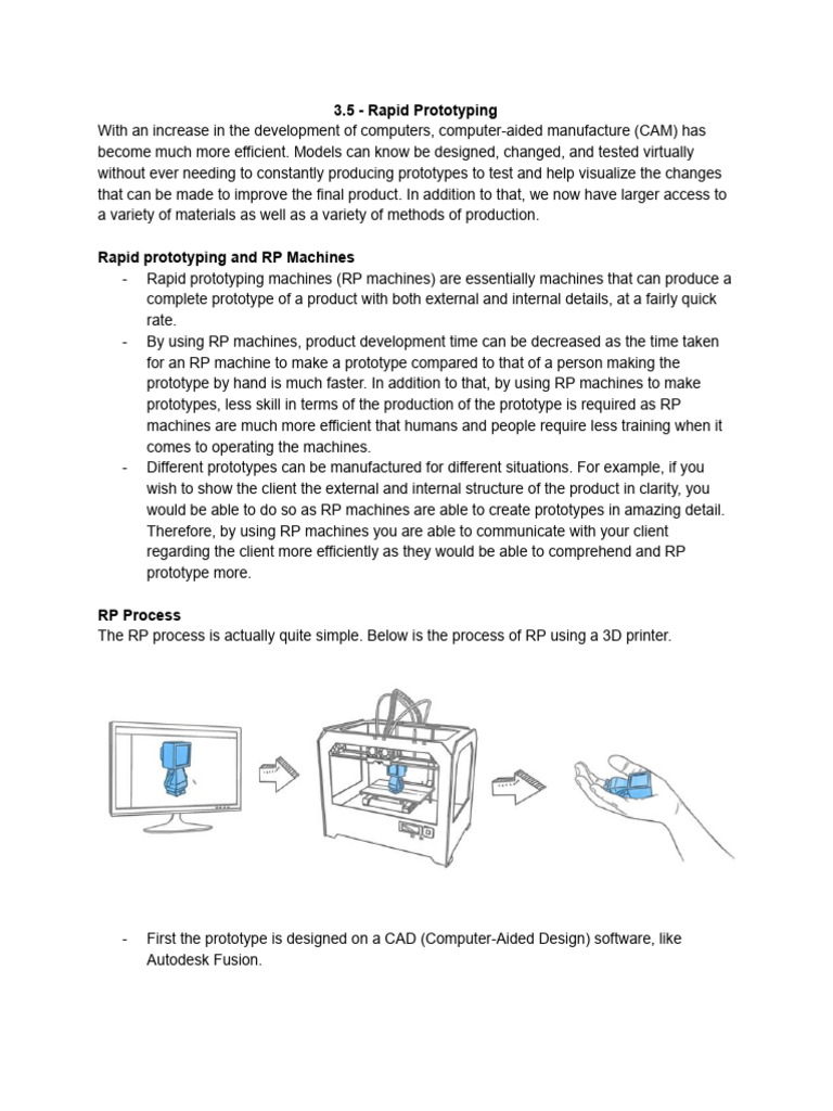 3.5 - Rapid Prototyping | PDF | 3 D Printing | Materials