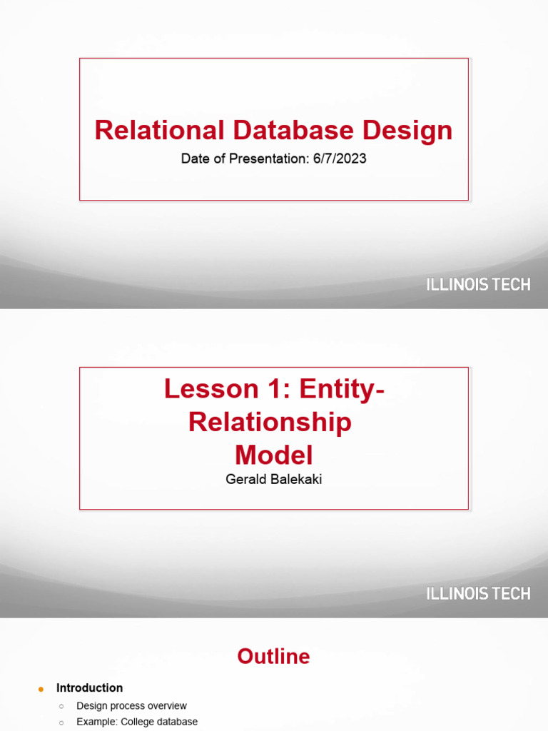 Z83Vp67zSRWqs6l5lZHIvw - Lecture 1 - Relational Database Design | PDF | Conceptual Model | Databases