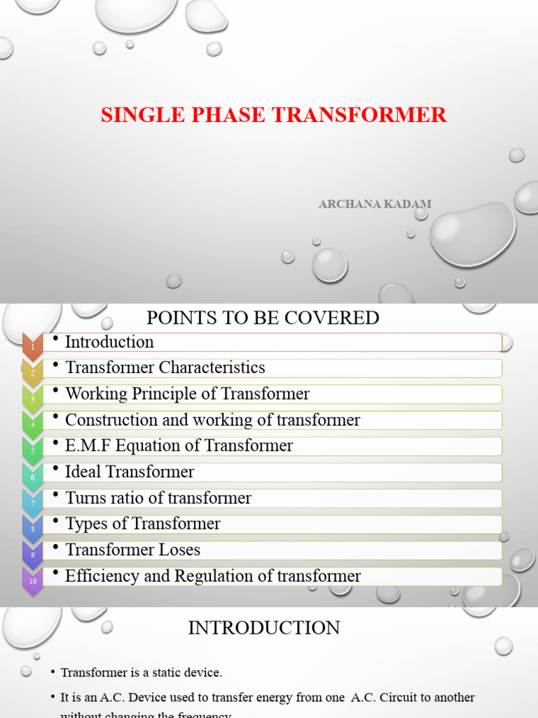 Transformer PPt | PDF | Transformer | Electromagnetic Induction