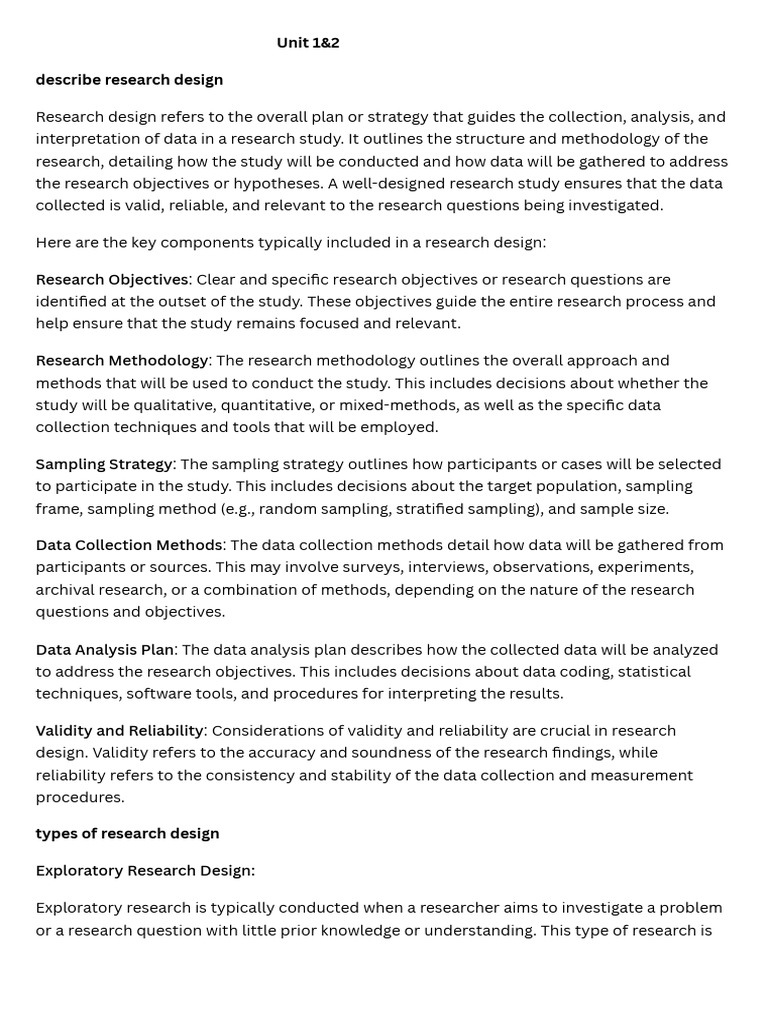 Describe Research Design | PDF | Level Of Measurement | Focus Group