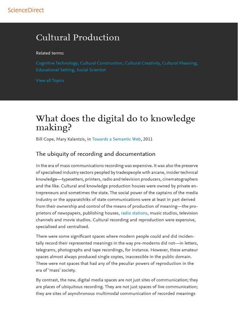 What Does The Digital To The Knowledge Making | PDF | Jacques Lacan ...