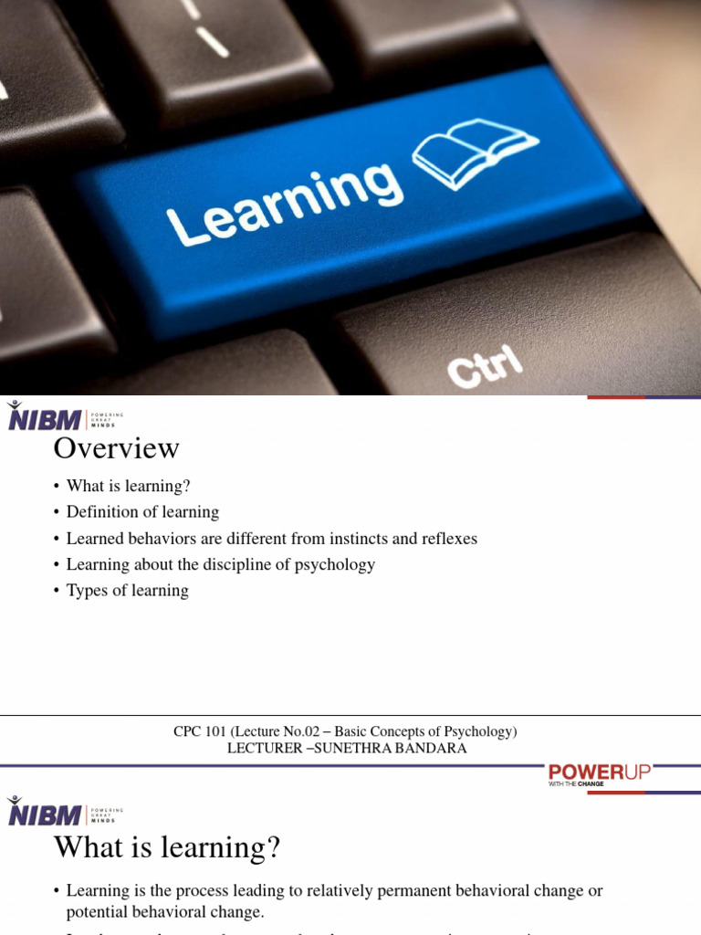 Lecture 2 Learning Pdf Instinct Learning