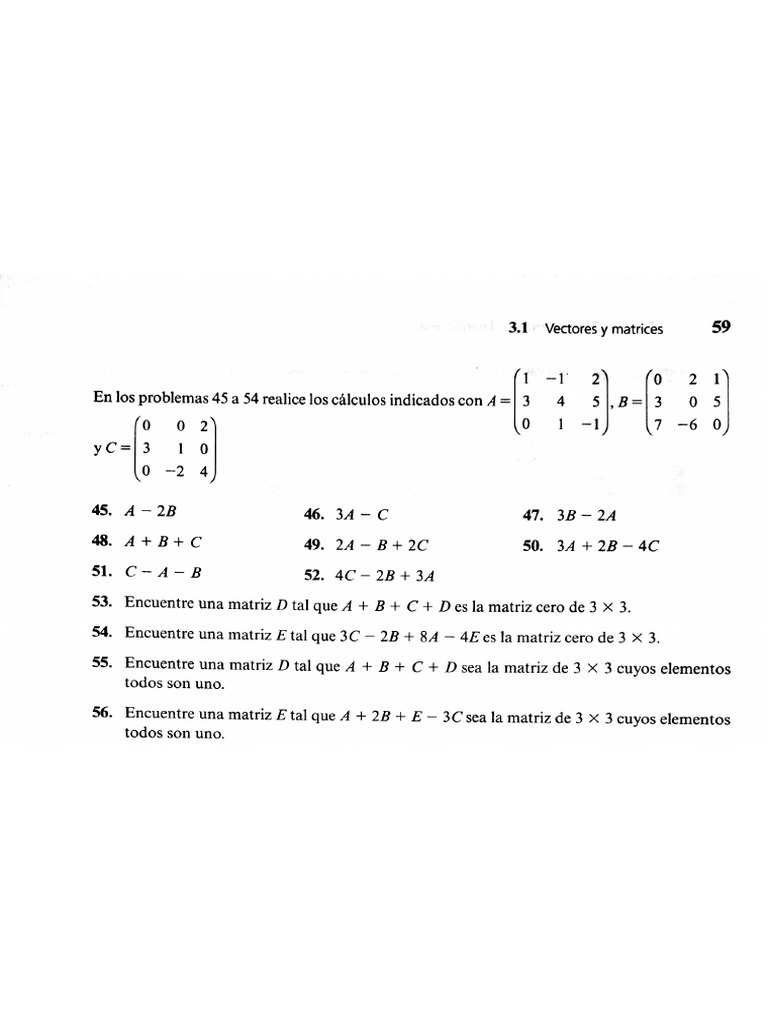 Operaciones Con Matrices | PDF