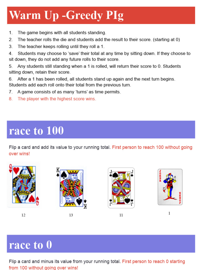 Maths Games | PDF