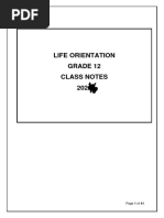 LO Class Notes Grade 12 | PDF | Stress (Biology) | Educational Assessment