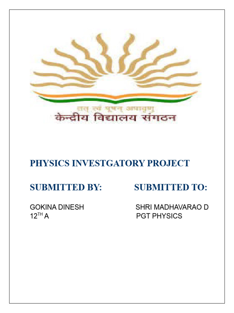 Physical Physics Project | PDF | Electrical Resistance And Conductance | Electrodynamics
