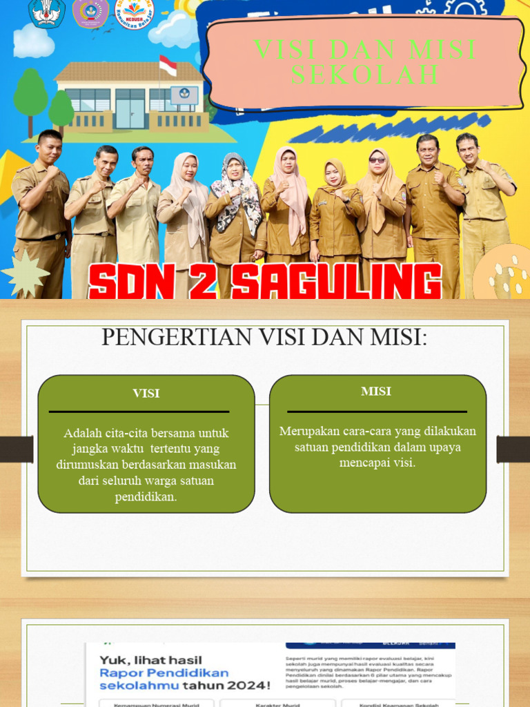 Bahan Presentasi Visi Misi SDN 2 Saguling | PDF