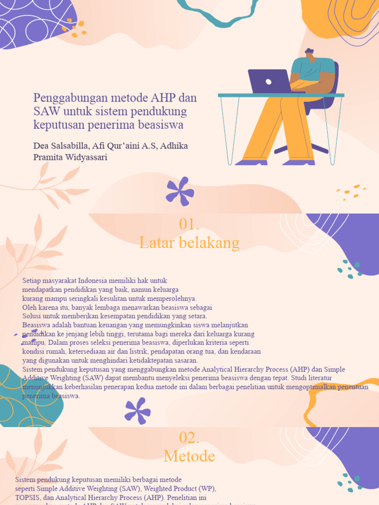 AHP Dan SAW Untuk SPK Penerimaan Beasiswa | PDF
