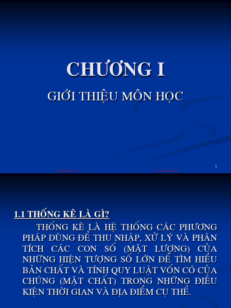 Nguyen-Ly-Thong-Ke-Kinh-Te - Chuong1-Gioi-Thieu-Mon-Hoc - (Cuuduongthancong - Com) | PDF