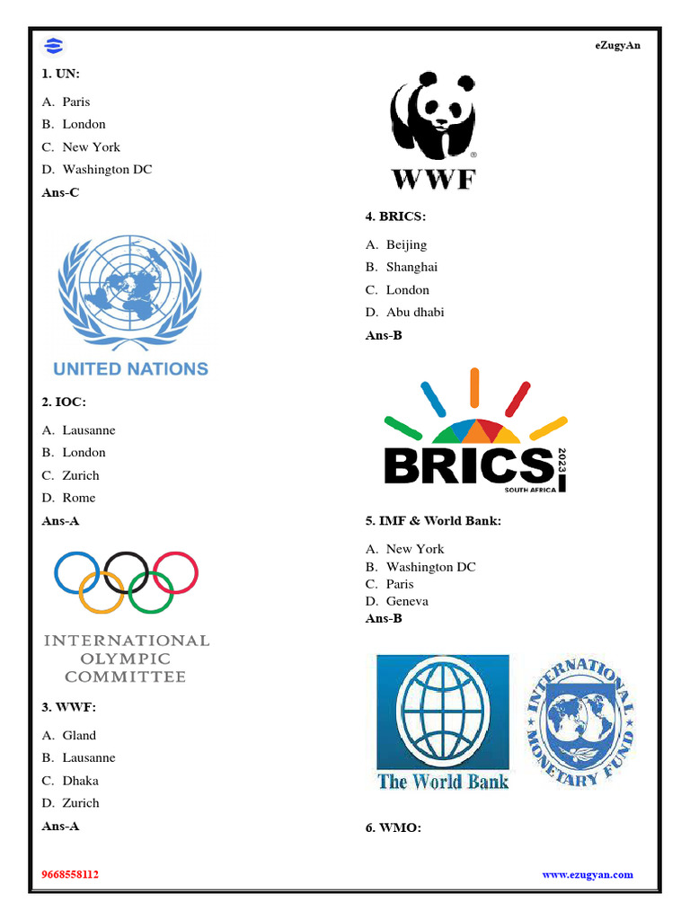 A. Paris B. London C. New York D. Washington DC: Ezugyan | PDF ...