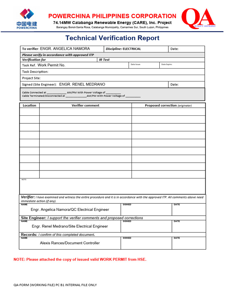 Tech - Verification Report | PDF