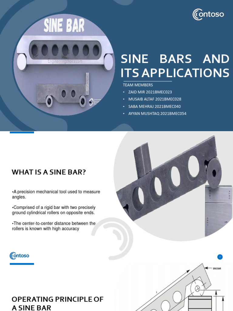 Sine Bars and Its Applications | PDF | Angle | Metalworking