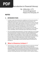 Financial Literacy Paper - Sem 3 - 16 Jan 2024 | PDF