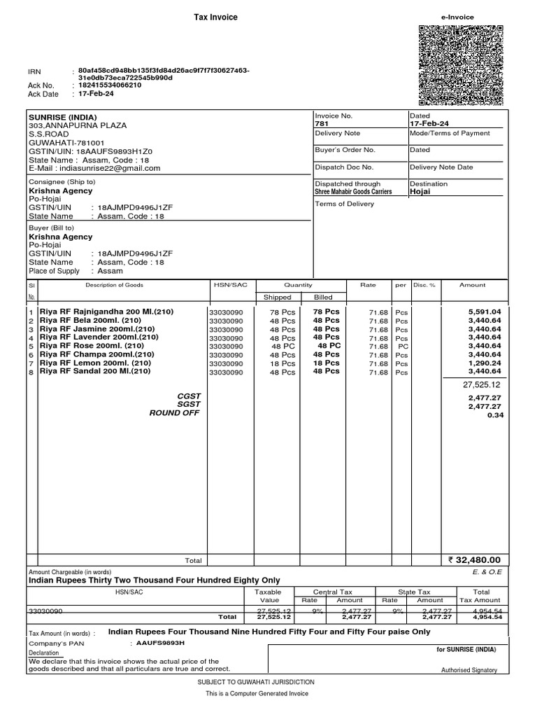 Tax Invoice | PDF | Public Finance | Economies