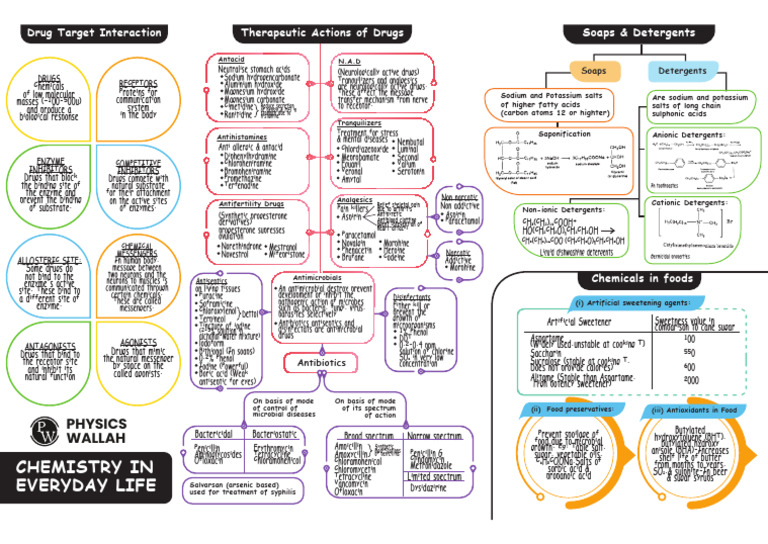 CHEMISTRY IN EVERYDAY LIFE - Mindmaps | PDF | Antimicrobial | Disinfectant