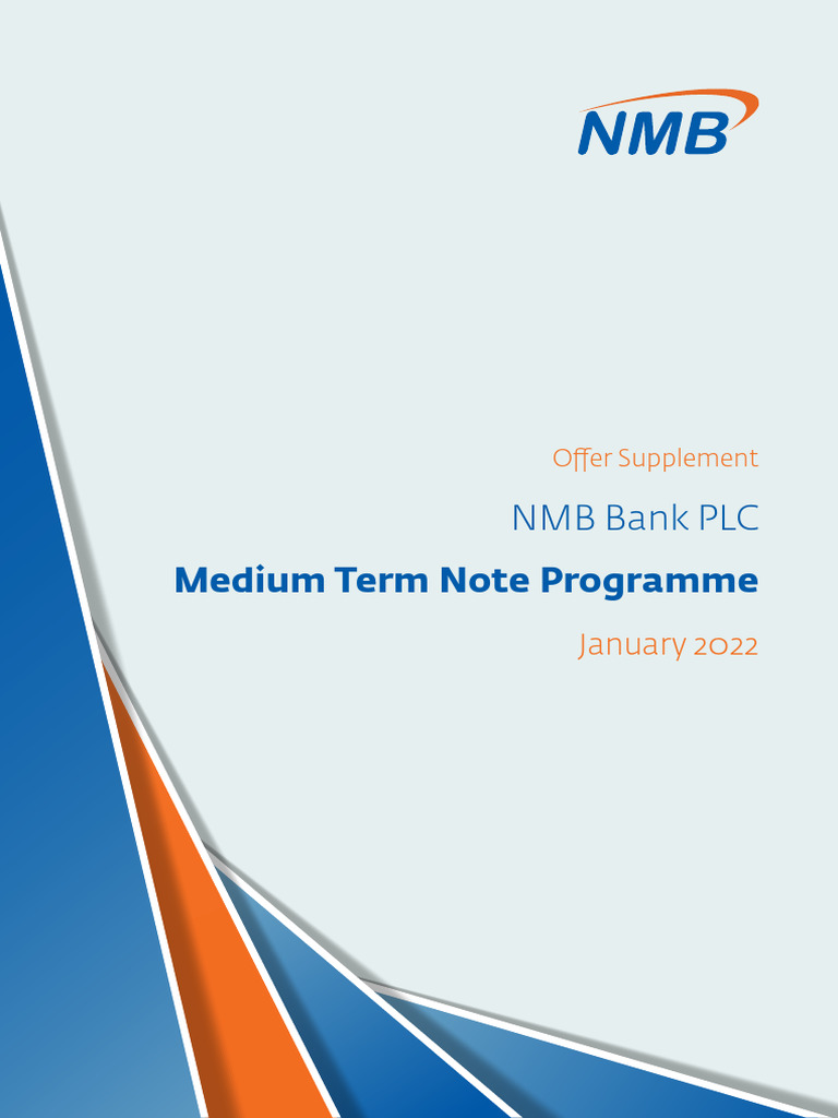 NMB PLC Offer Supplement - January 2022 - Consolidation With The NMB ...