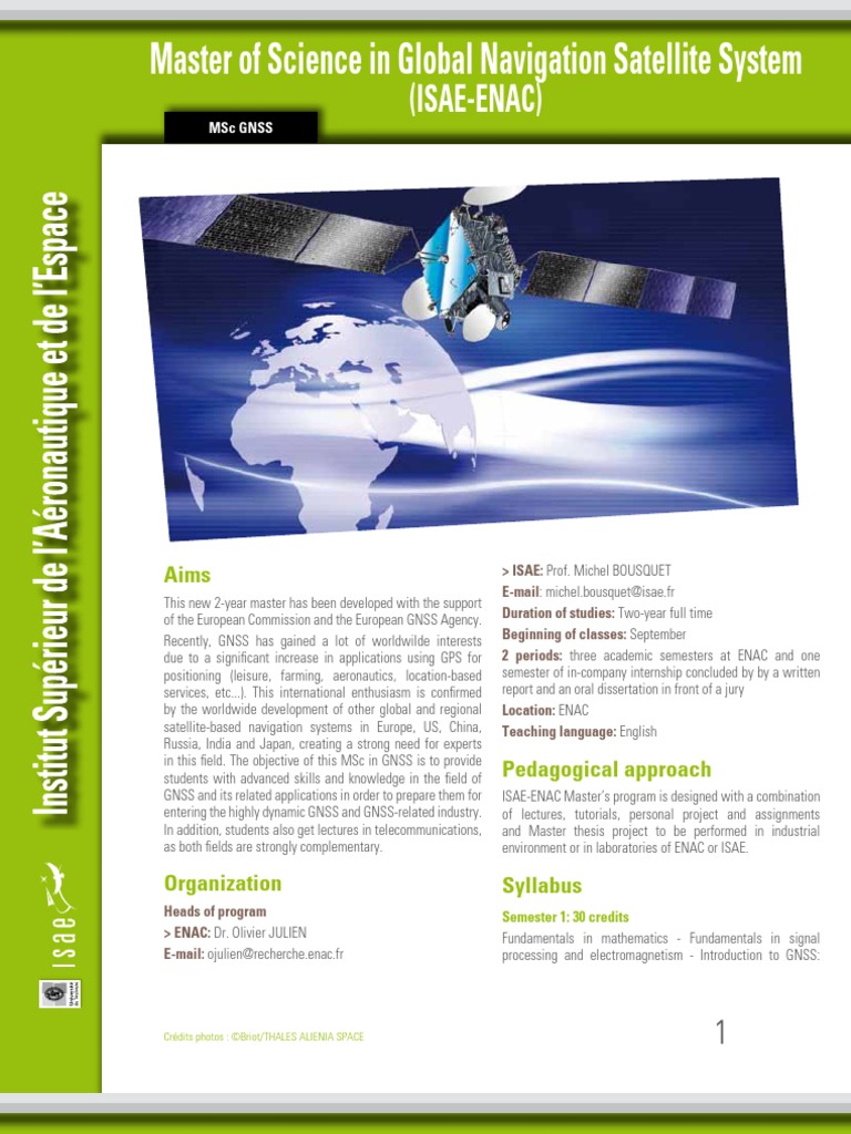 MSC GNSS | PDF | Master Of Science | Master's Degree