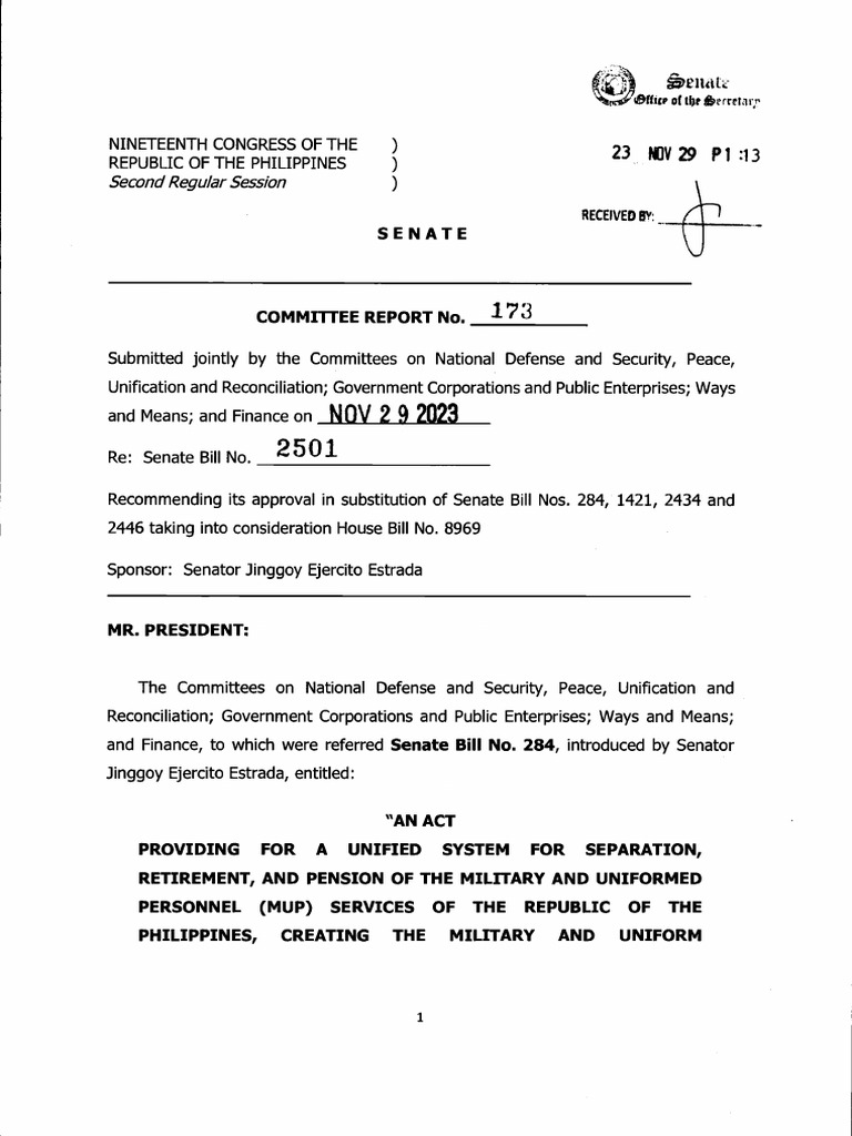 Military Pension Reform Bill Report | PDF | Pension | Retirement