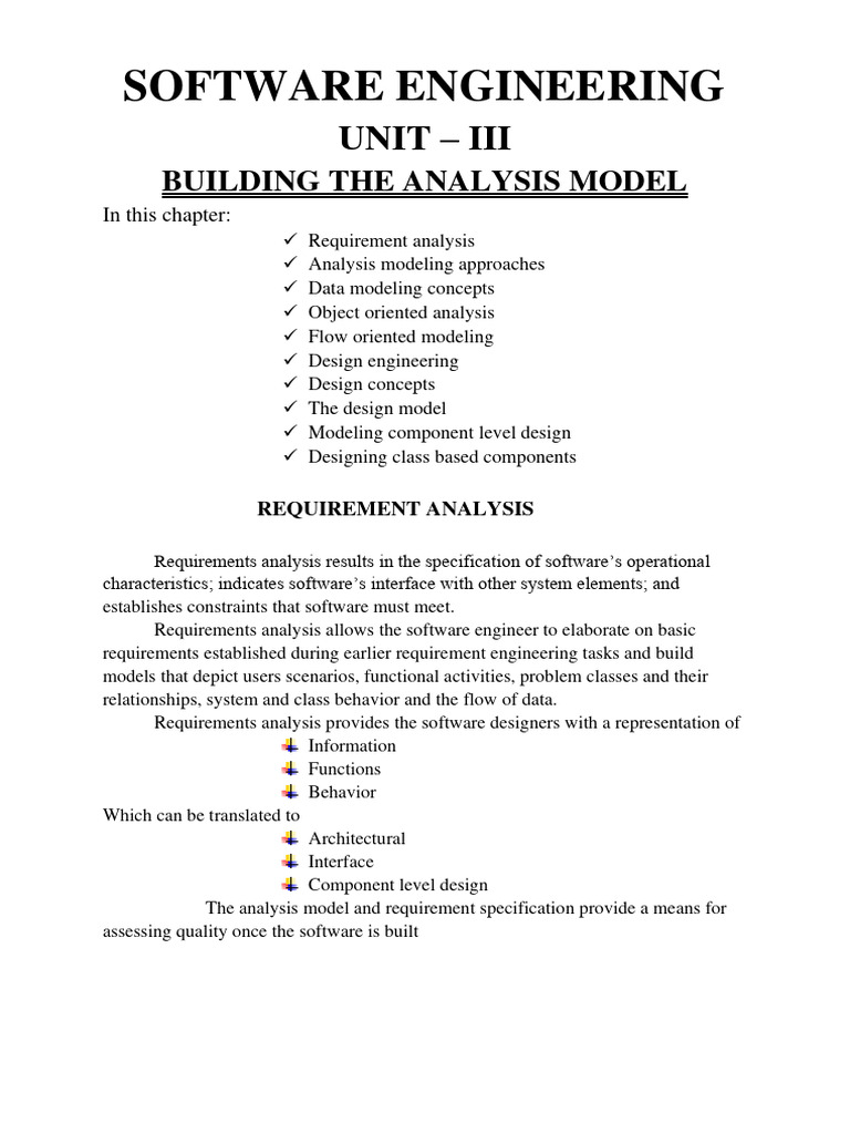 SE - Unit - 3 | PDF | Conceptual Model | Component Based Software Engineering