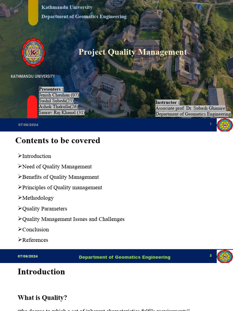 Final PPT Project Quality | PDF | Quality Management | Project Management