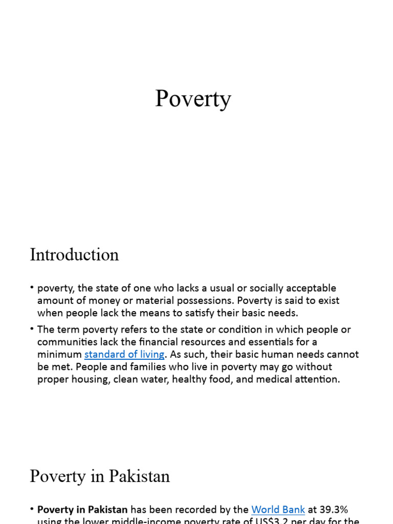 Poverty | PDF | Poverty | Poverty & Homelessness