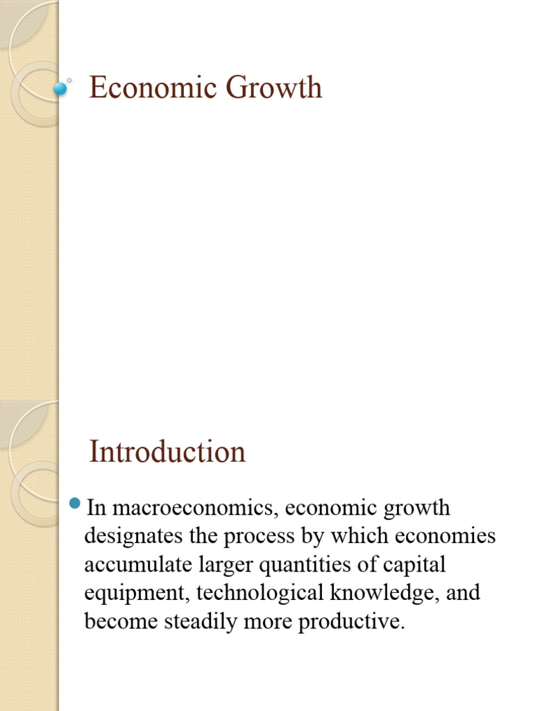 Lecture 12- Economic Growth | PDF | Economic Growth | Factors Of Production
