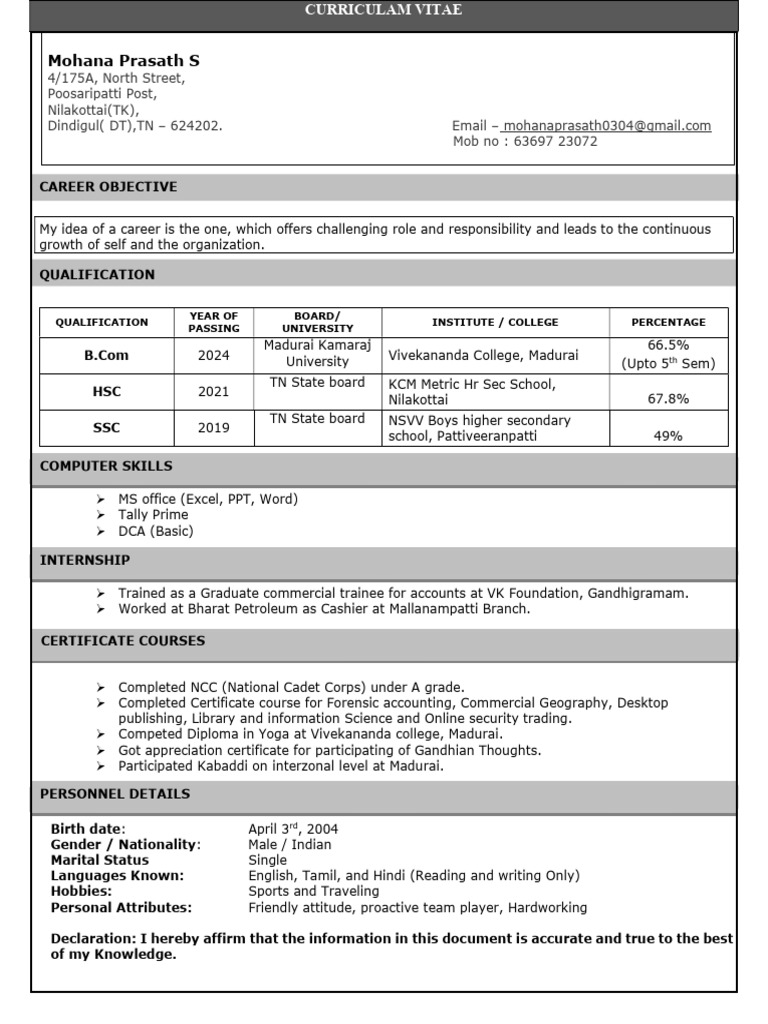 Mohan Resume | PDF
