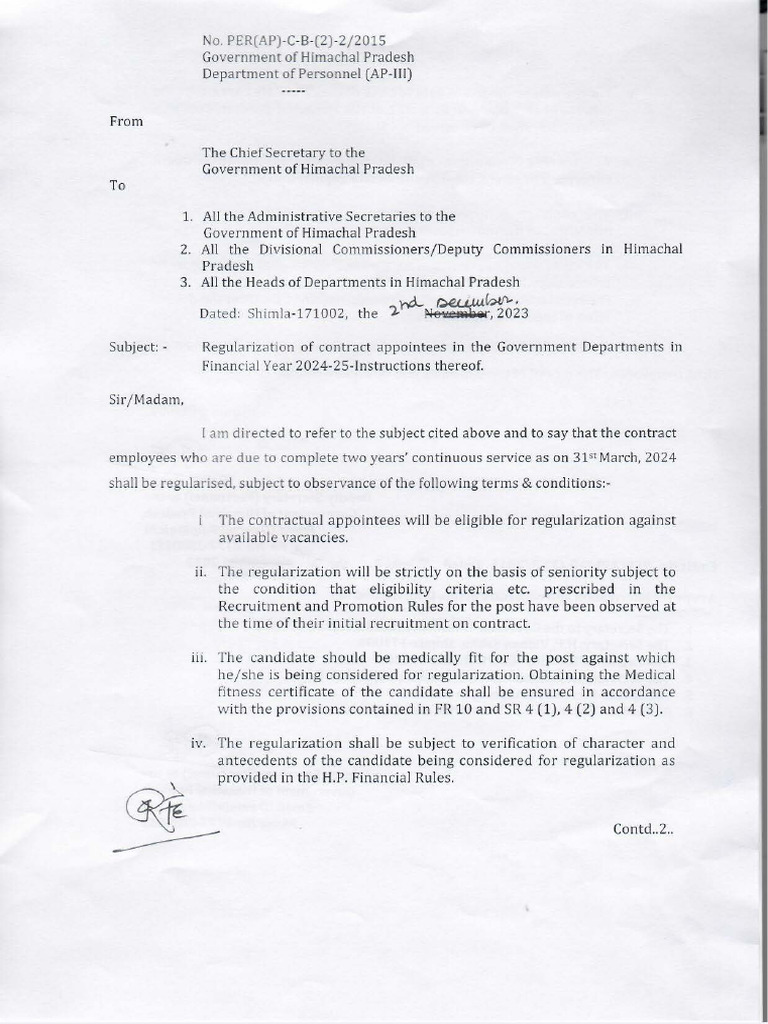 Regularization of Contract Appointees 2-12-2023-18162286 | PDF | Common Law | Justice