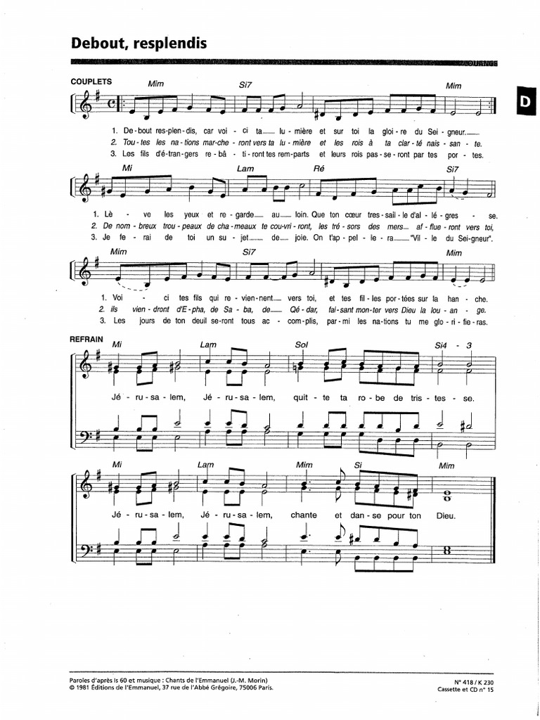 Debout Resplendis | PDF