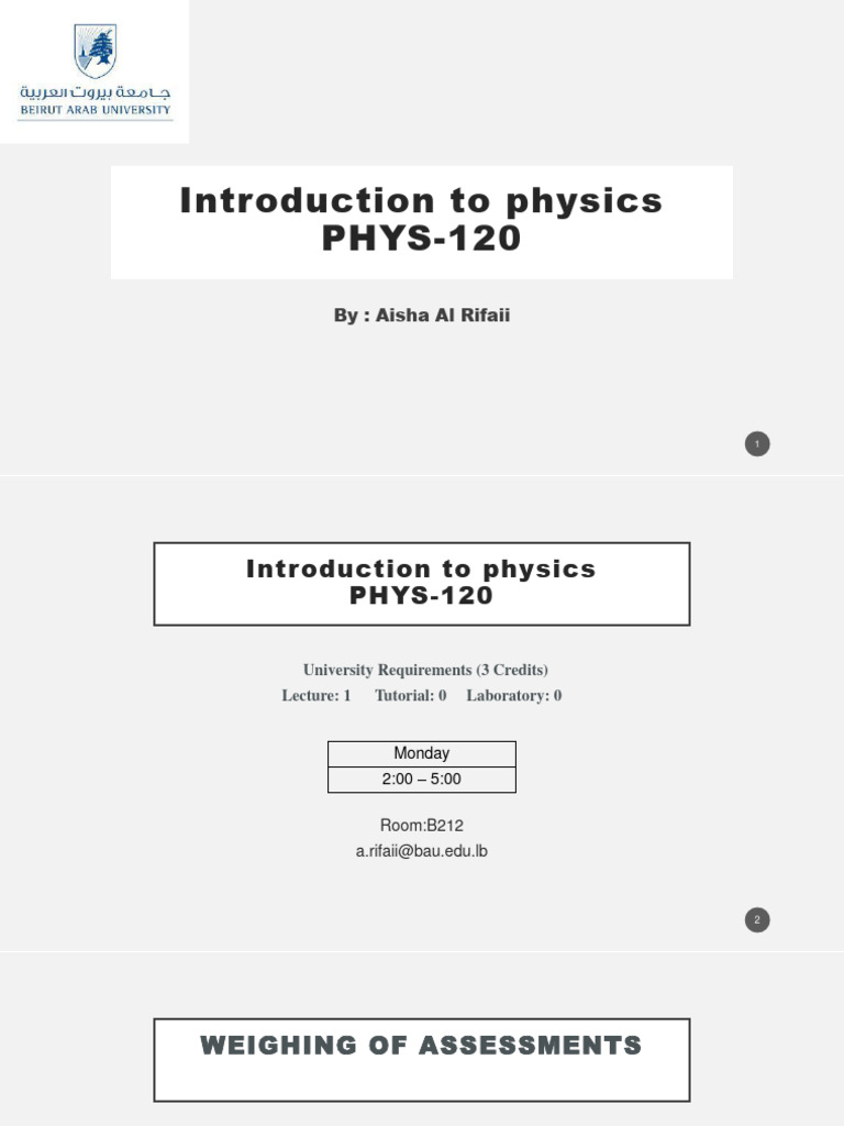 0 - Introduction of Physics Lecture 1 | PDF | Waves | Light