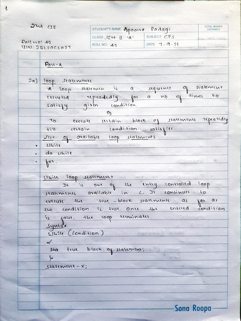 Apoorva Rodagi 42 A Div CPS CIE 2 | PDF