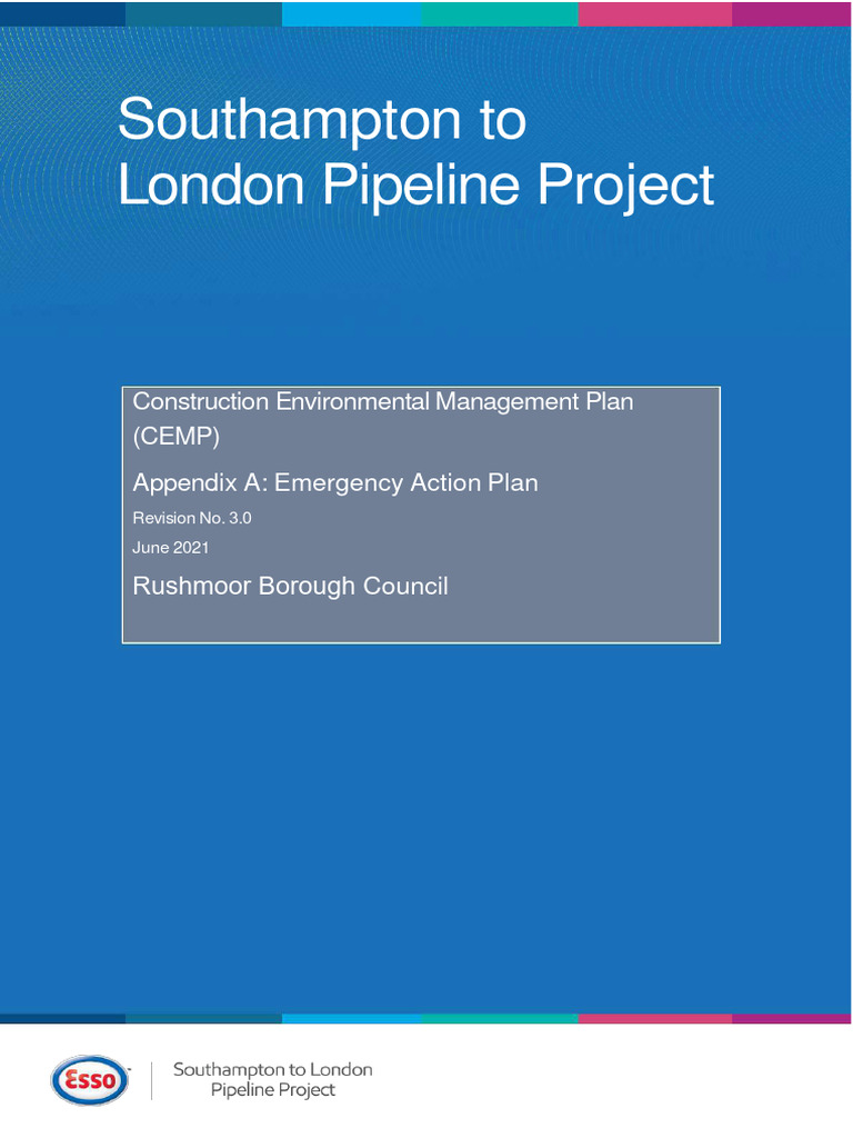 Rushmoor CEMP Appendix A Emergency Action Plan | PDF | Oil Spill | Flood