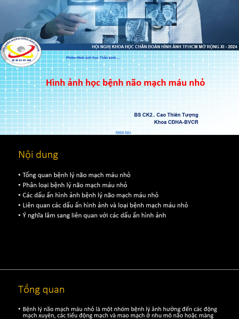 Cao Thiên Tượng - Hình Ảnh Bệnh Lý Não Mạch Máu Nhỏ | PDF