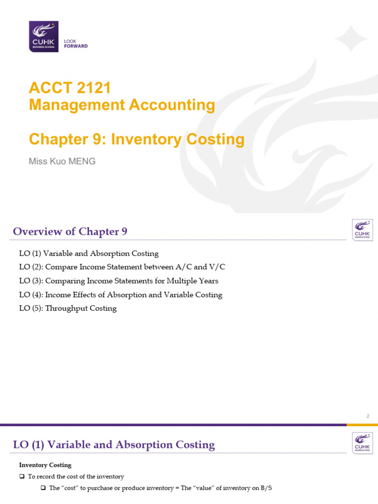 ACCT 2121 Chapter 9 (Student Version) | PDF | Inventory | Gross Margin
